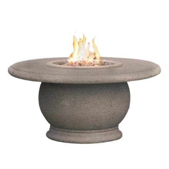 American Fyre Designs 48" Amphora Round Concrete Top Chat Height Fire ...