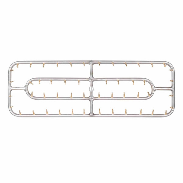 The Outdoor Plus Double Rectangle Stainless Steel Gas Fire Pit Bullet ...