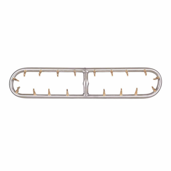 The Outdoor Plus Stainless Steel Gas Fire Pit Racetrack Bullet Burner ...