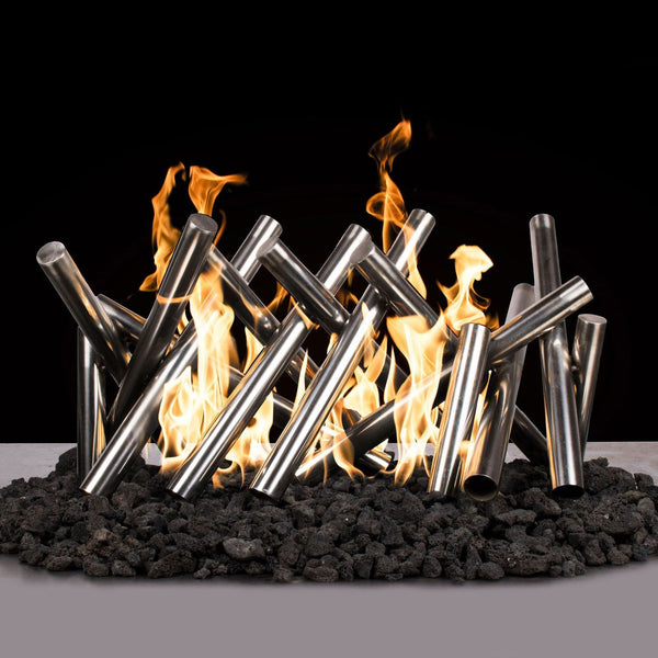 The Outdoor Plus Polished Stainless Steel Logs – Royal Fire Pits