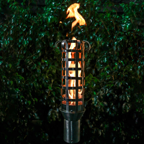 The Outdoor Plus 14" Woven Stainless Steel Fire Torch Complete Set ...