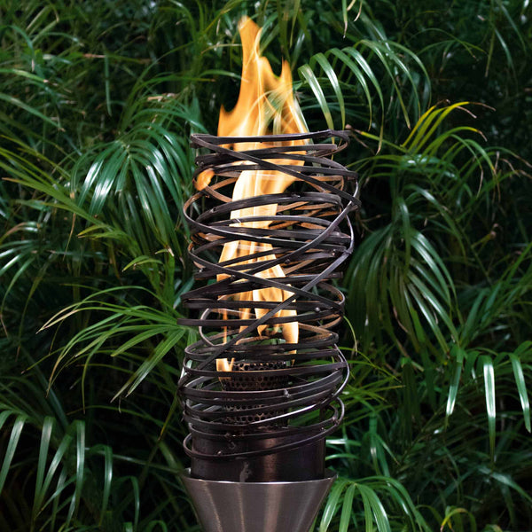 The Outdoor Plus 14" Cyclone Stainless Steel Fire Torch Complete Set ...