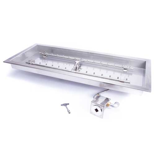 HPC Fire Torpedo H-Burner with Pan Match Lit Gas Fire Pit Kit – Royal ...