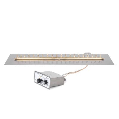 The Outdoor Plus Rectangular Flat Pan With Brass Linear Bullet Burner ...