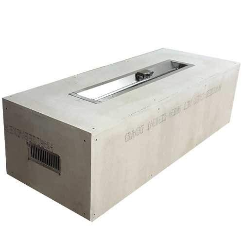 HPC Fire Rectangle Ready To Finish Fire Pit Kit with Torpedo Trough Bu ...