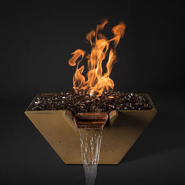Slick Rock Concrete KCCSPS Cascade Series Square Fire on Glass Fire Pi ...