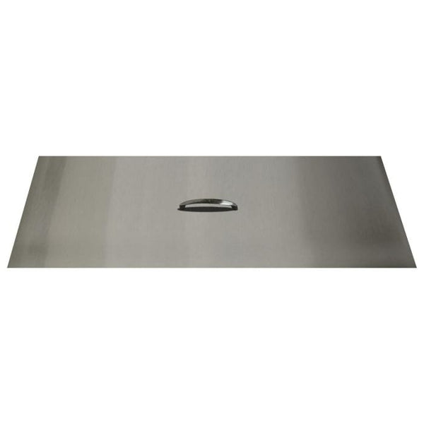 The Outdoor Plus Brushed Stainless Steel Rectangle Fire Pit Cover, 68x ...